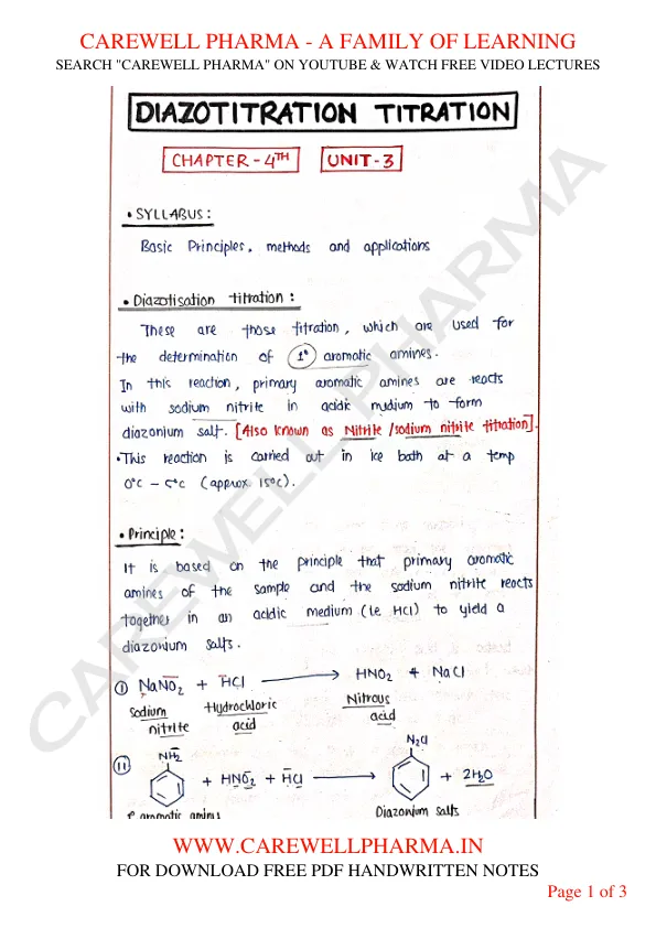Unit 3 - Pharmaceutical Analysis - 1st Semester - B Pharmacy Notes ...