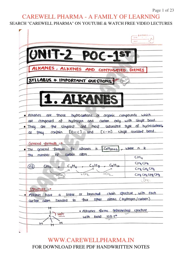 Unit 2 - Pharmaceutical Organic Chemistry 1 - 2nd Semester - B Pharmacy ...