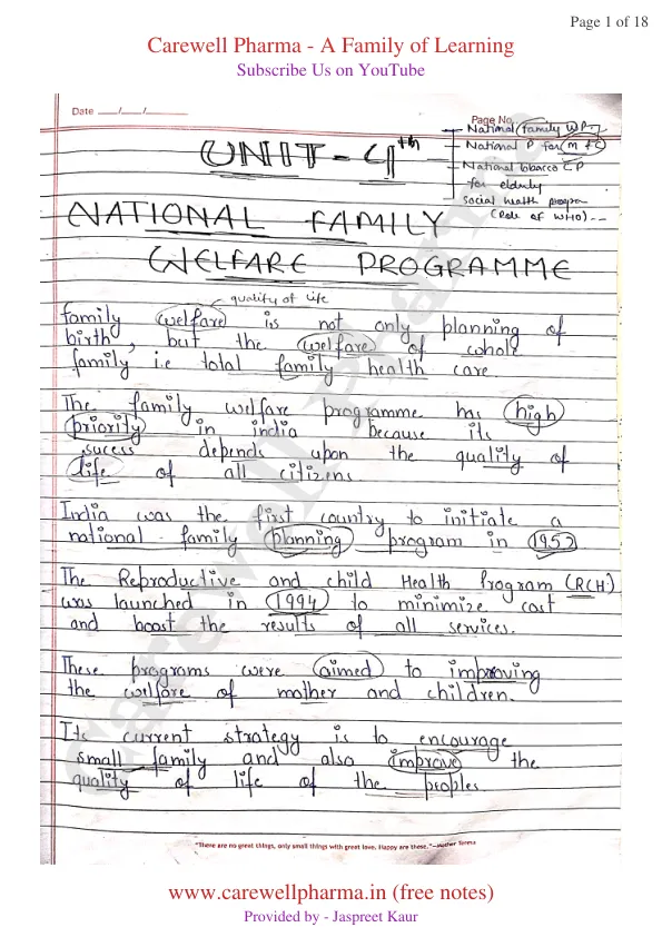 Unit 4 - Social And Preventive Pharmacy - 8th Semester - B Pharmacy ...