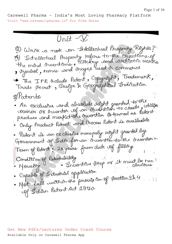 Unit 5 - Pharmaceutical Jurisprudence - 5th Semester - B Pharmacy Notes ...
