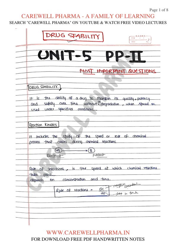 Unit 5 - Physical Pharmaceutics 2 - 4th Semester - B Pharmacy Notes ...